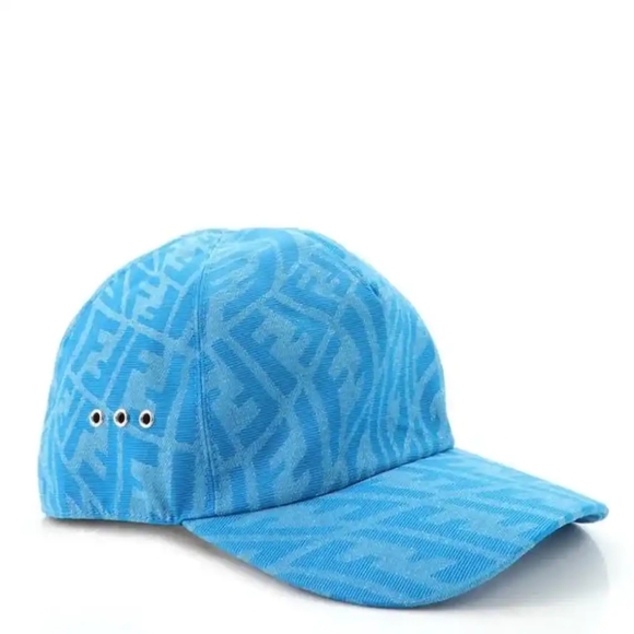 Fendi | Accessories | Fendi Blue Baseball Cap Vertigo Zucca Cotton ...